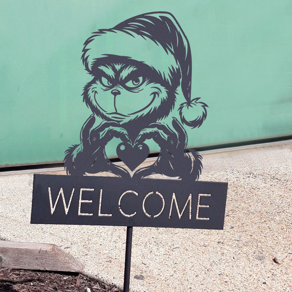 Grinch metal garden stakes – vitmetal
